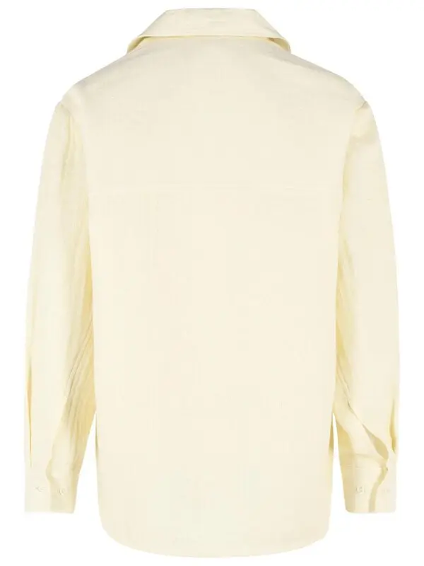 Séfr Wes' Ecru Cotton And Linen Shirt