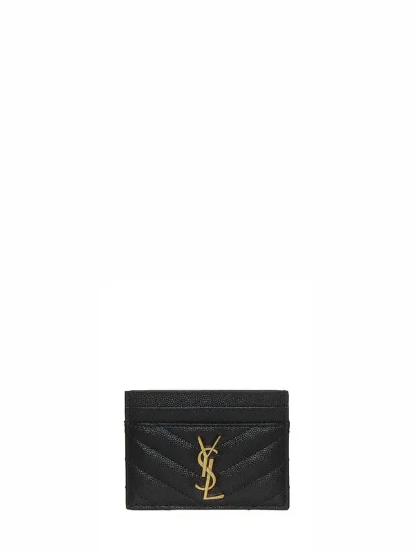 Saint Laurent Cassandre Matelassé Mini Cardholder - Multicolor