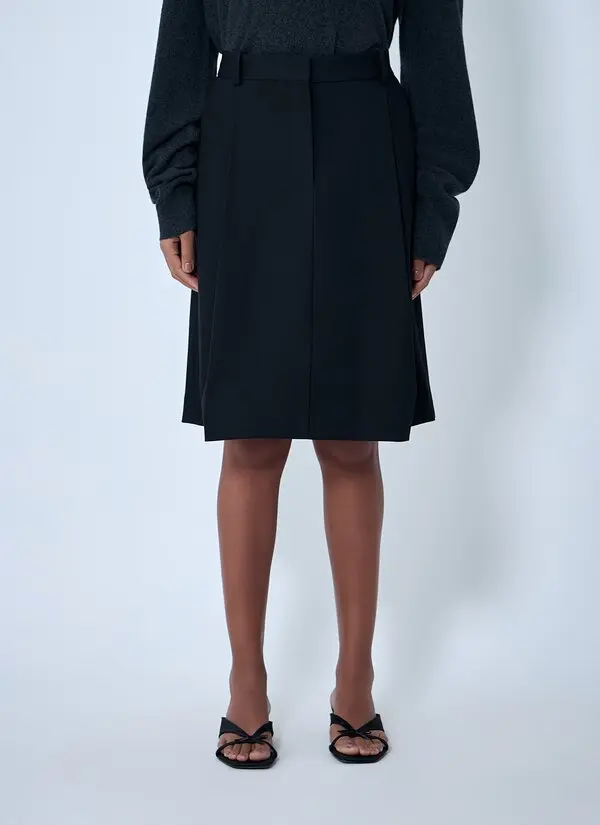TOTEME Mid Rise A-line Pleated Skirt