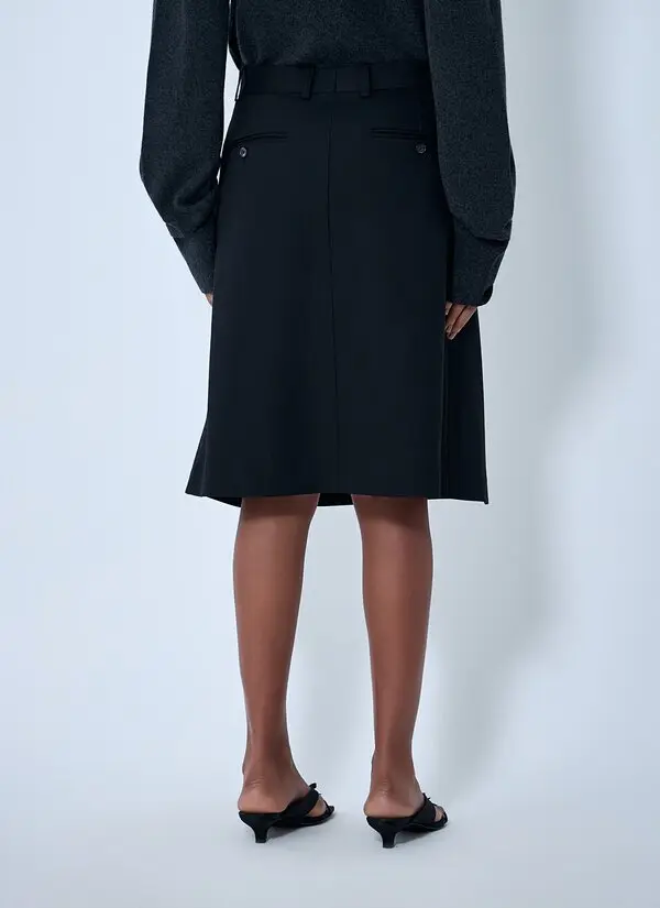 TOTEME Mid Rise A-line Pleated Skirt