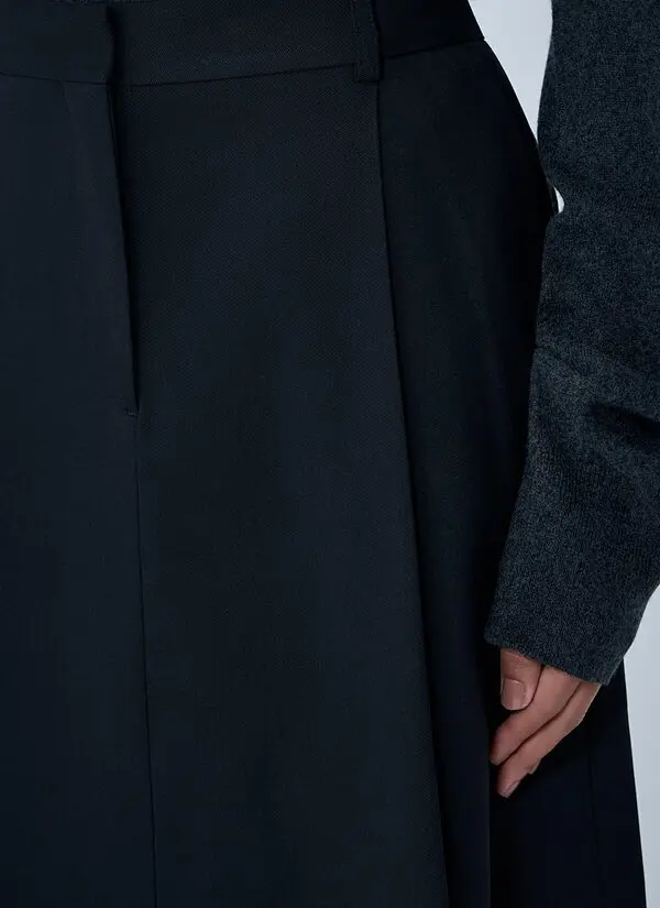 TOTEME Mid Rise A-line Pleated Skirt