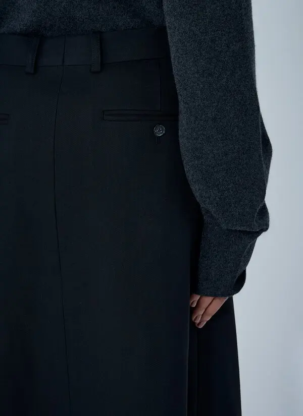 TOTEME Mid Rise A-line Pleated Skirt
