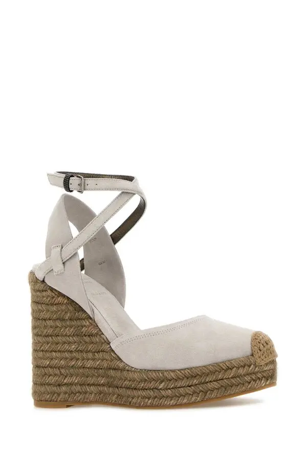 Brunello Cucinelli Suede Wedge Espadrilles