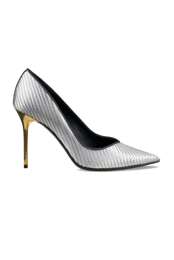 Balmain Metallic Stiletto Pumps