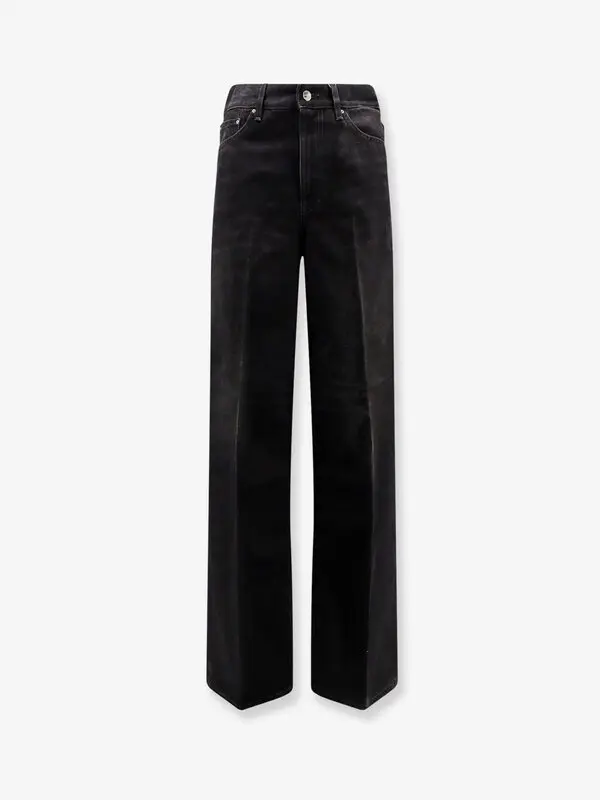 TOTEME Wide Leg Black Denim Jeans - Multicolor