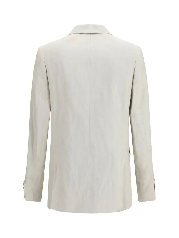 Dries Van Noten Barry Blazer In A Cotton And Linen Herringbone Blend