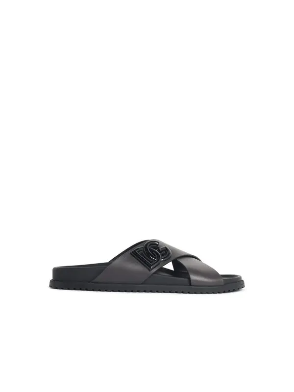Dolce & Gabbana Leather Sliders