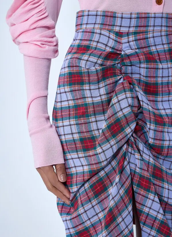 VIVIENNE WESTWOOD Draped Plaid Mini Skirt