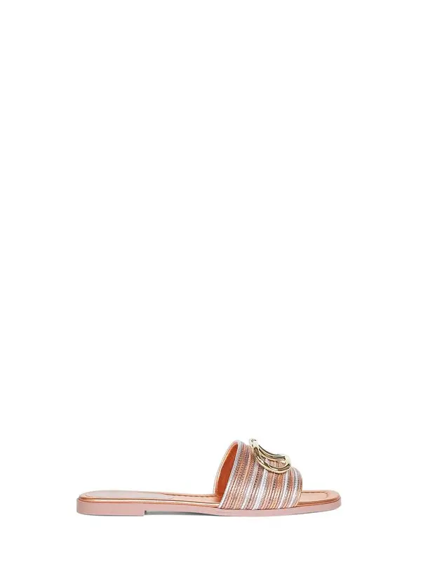 Valentino Garavani Vlogo Signature Slide Sandals - Multicolor