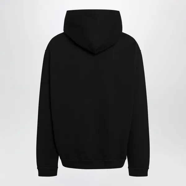 MAISON MARGIELA Cotton Hoodie With Reversed Logo - Black