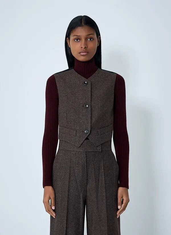 Max Mara Wool Twill Waistcoat