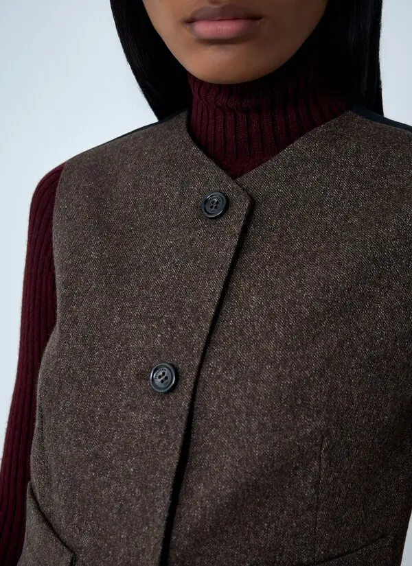 Max Mara Wool Twill Waistcoat