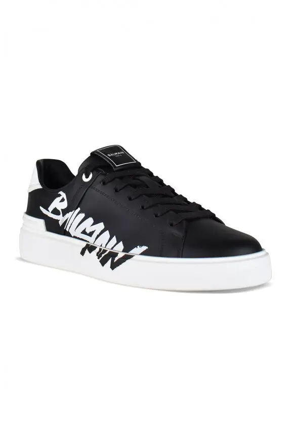 Balmain B-court Leather Sneakers