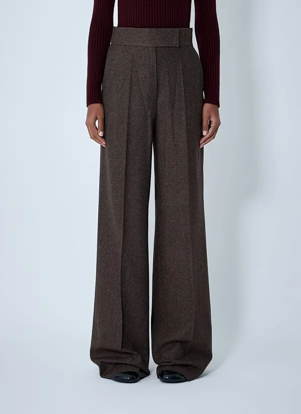 Max Mara Billy High-rise Wide-leg Wool Blend Pants