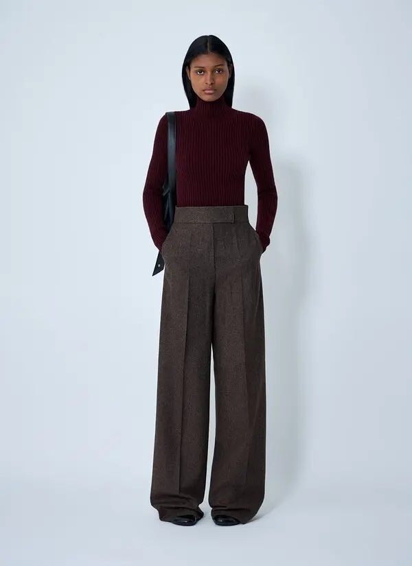 Max Mara Billy High-rise Wide-leg Wool Blend Pants