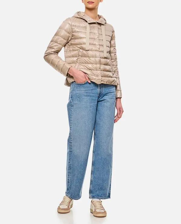 Herno Down Jacket With Hood And Drawstring Detail - Multicolor