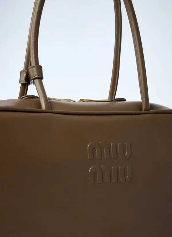 Miu Miu Beau Leather Shoulder Bag - Brown