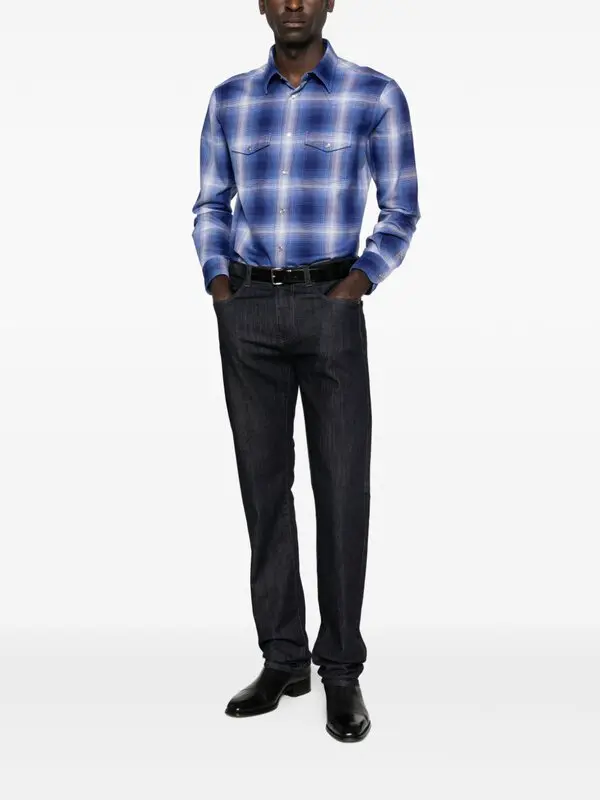 TOM FORD Cotton Checked Shirt - Multicolor