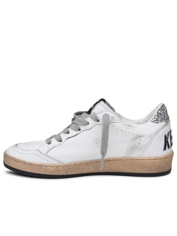 GOLDEN GOOSE Superstar Leather Sneakers With Glitter Star Detail