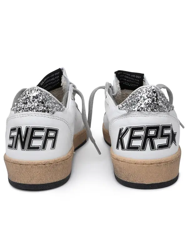 GOLDEN GOOSE Superstar Leather Sneakers With Glitter Star Detail
