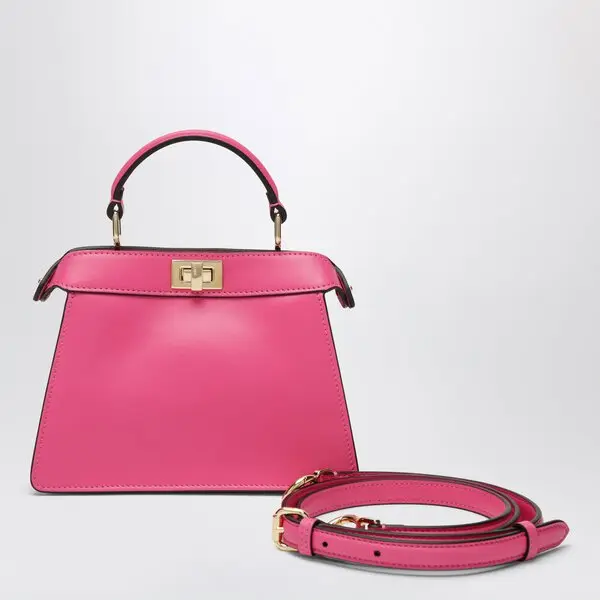 Fendi Peekaboo Iseeu Petite Bag In Fuchsia Leather - Pink