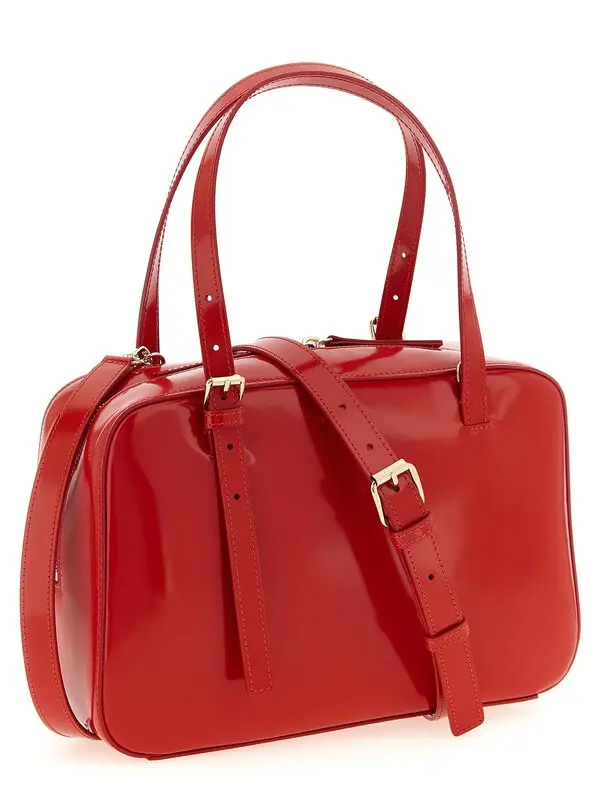 A.p.c. Virginie Box Smooth Leather Handbag - Red