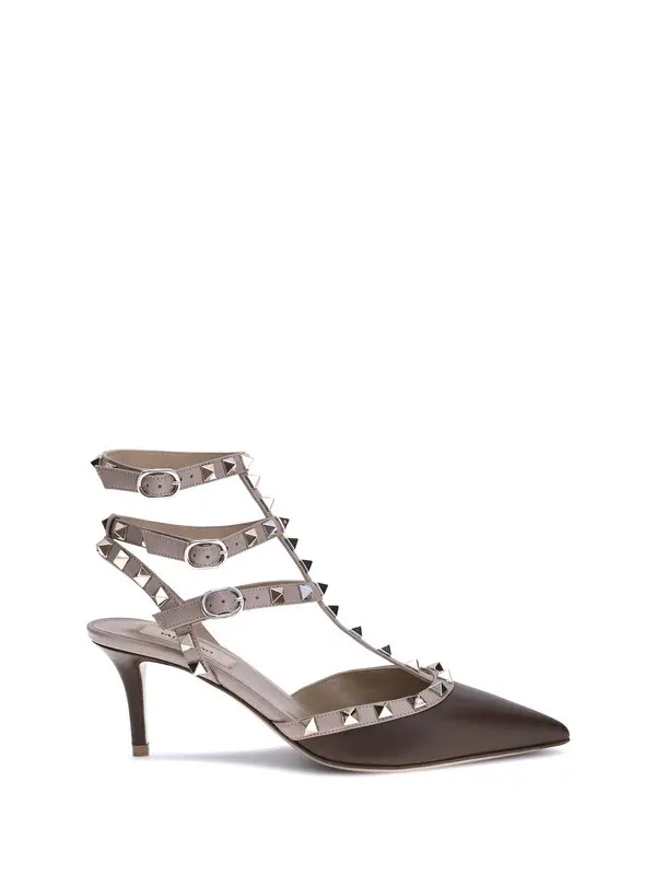 Valentino Garavani Rockstud Pumps With Adjustable Straps - Brown