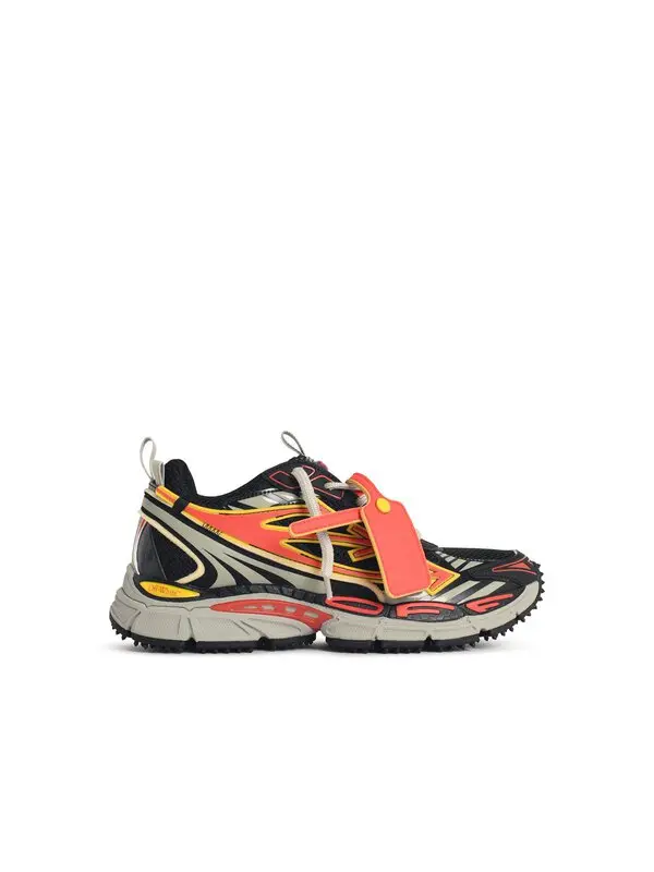 Off-White Be Right Back" Mesh And Coral Red Sneakers - Black