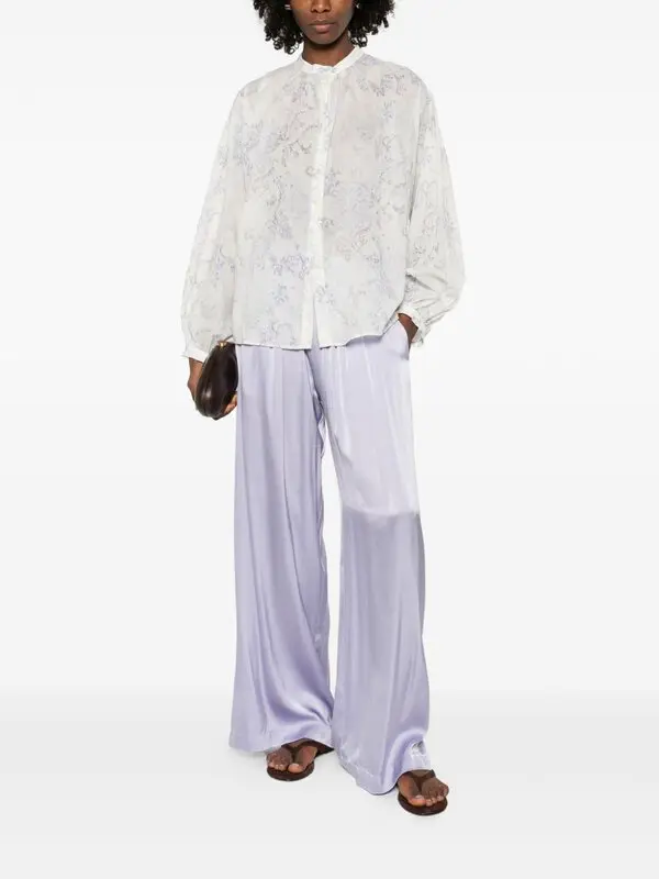 FORTE_FORTE Silk Satin Trousers