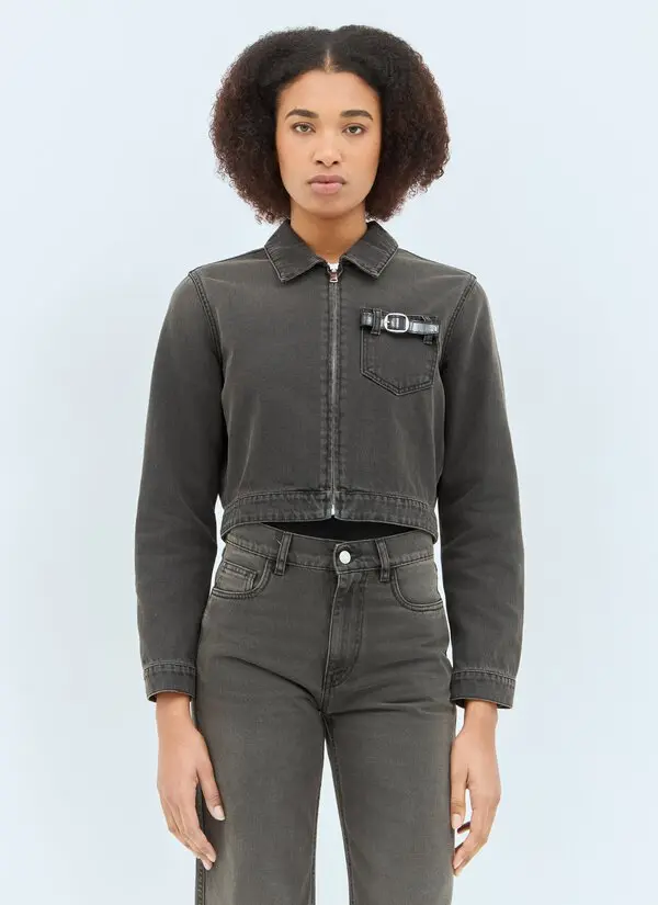 Coperni Workwear Denim Jacket With Belted Chest Pocket