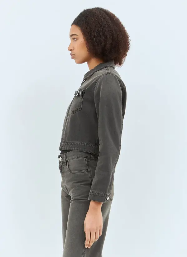 Coperni Workwear Denim Jacket With Belted Chest Pocket