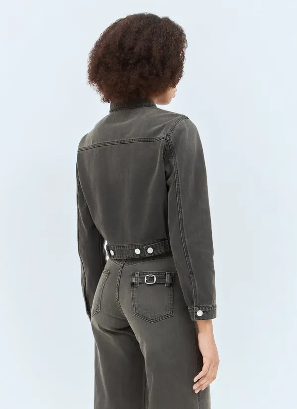 Coperni Workwear Denim Jacket With Belted Chest Pocket