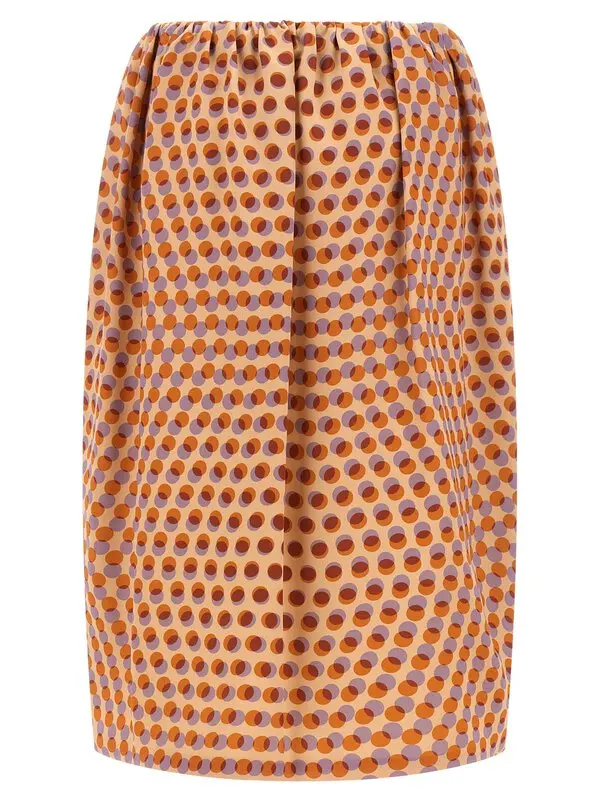 Dries Van Noten Saronga Bis Polka Dot Silk Skirt