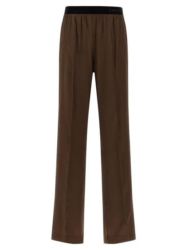 TOM FORD Stretch Silk Satin Pajama Style Pants