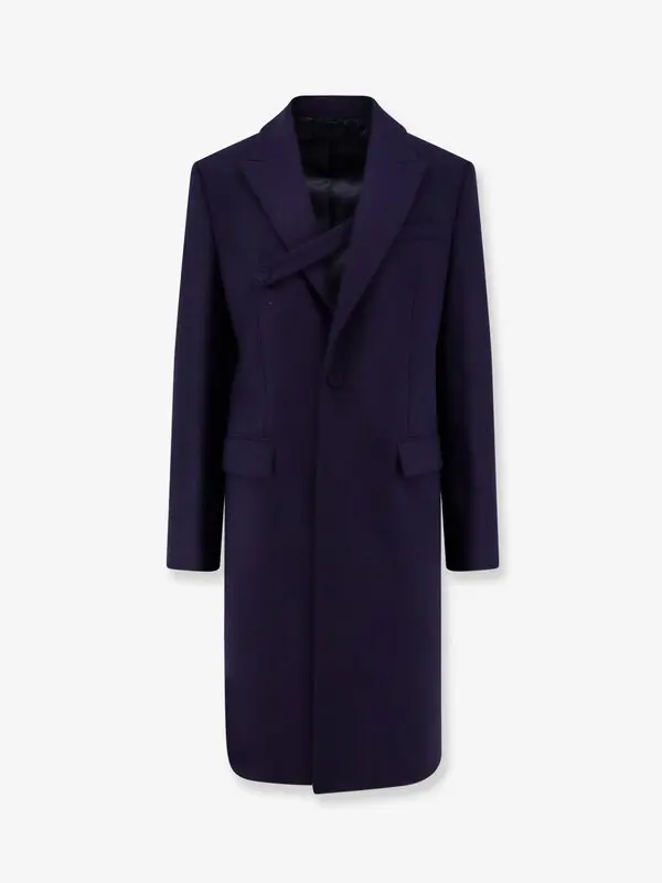Dior Single-breasted Virgin Wool Coat - Multicolor