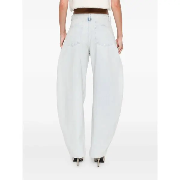 Alaïa Low Round Wide Leg Jeans - Blue
