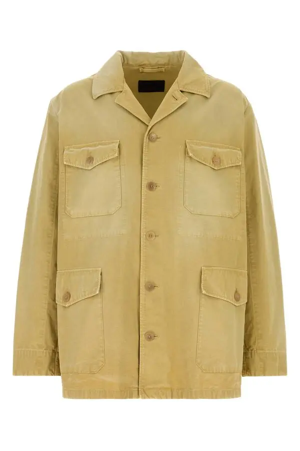 Prada Beige Cotton Jacket - Brown