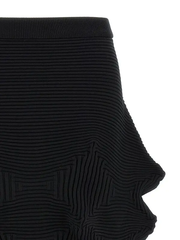Issey Miyake Linkage" Knitted Skirt - Black