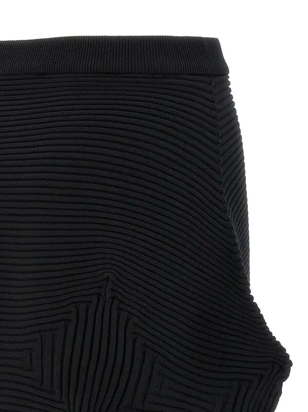 Issey Miyake Linkage" Knitted Skirt - Black