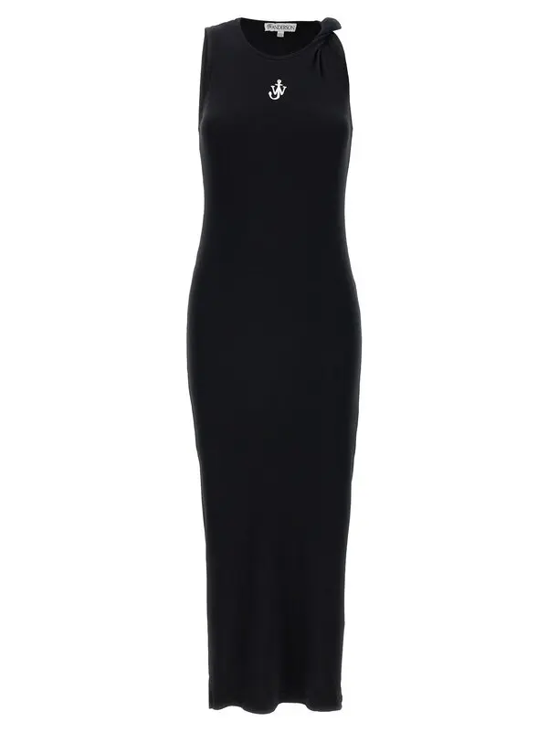 JW Anderson Ribbed Knit Dress With Embroidered Logo