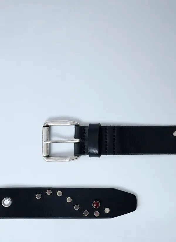 Our Legacy Vortext Belt Leather With Metal Detailing