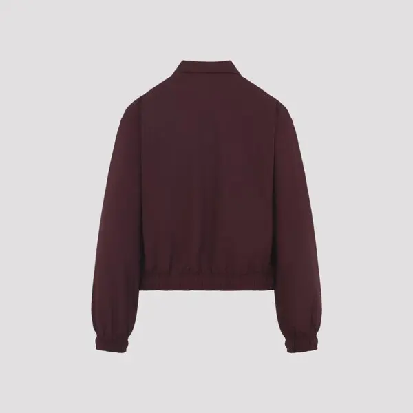 Prada Polyester Zip-up Jacket With Enamelled Triangle Logo