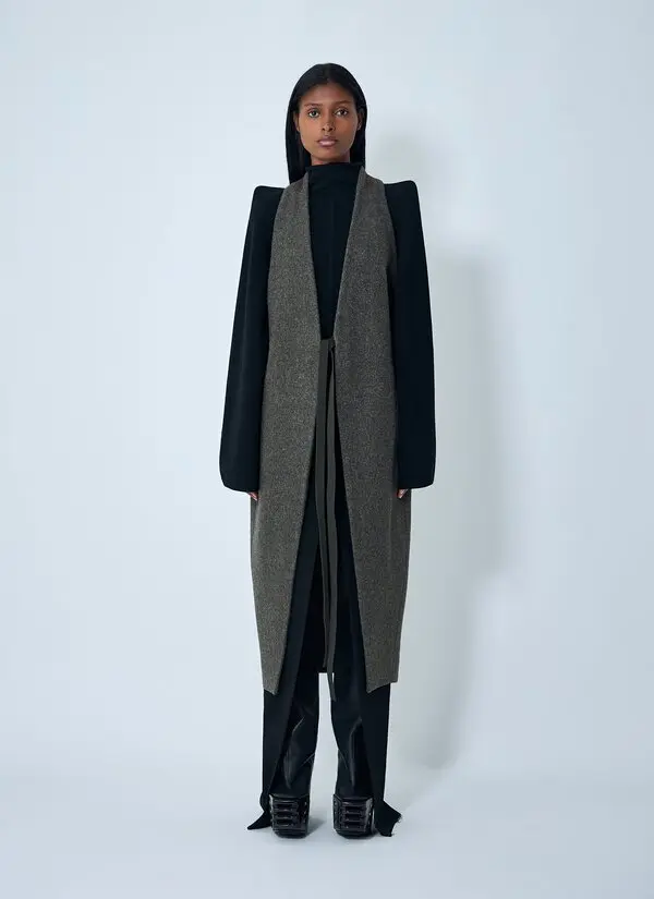 Rick Owens Wool Draped Longline Waistcoat - Gray