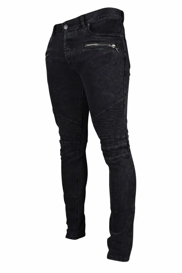 Balmain Skinny Fit Moto Jeans