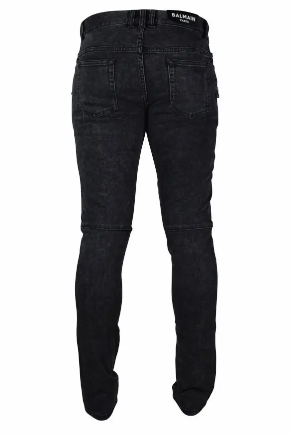 Balmain Skinny Fit Moto Jeans
