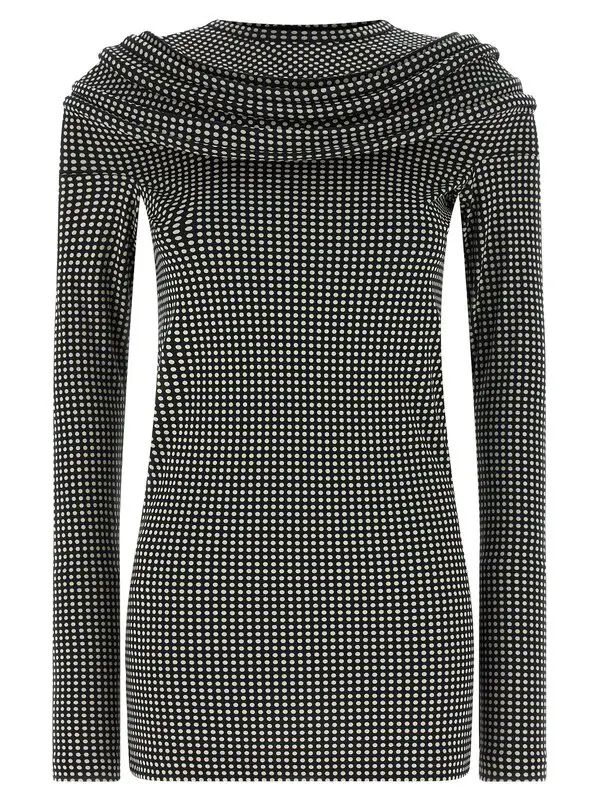 Junya Watanabe Polka Dot Mini Dress With Sculptural Top