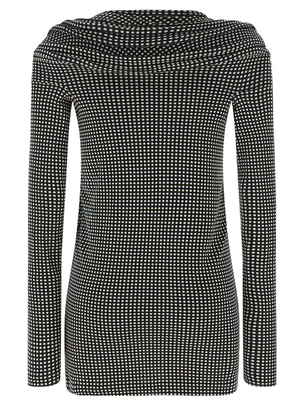 Junya Watanabe Polka Dot Mini Dress With Sculptural Top