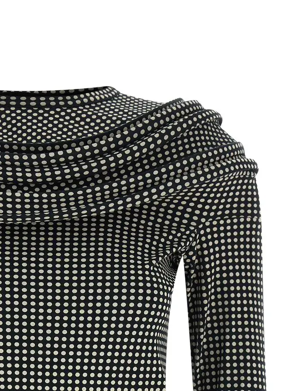 Junya Watanabe Polka Dot Mini Dress With Sculptural Top