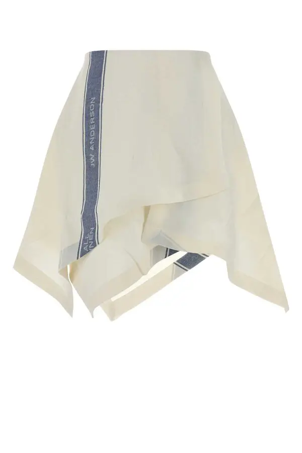 JW Anderson Linen Mini Skirt - White