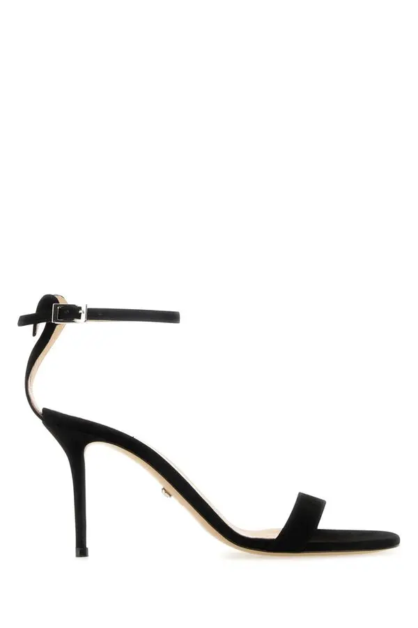 Mach & Mach Suede High Heel Sandals - Black